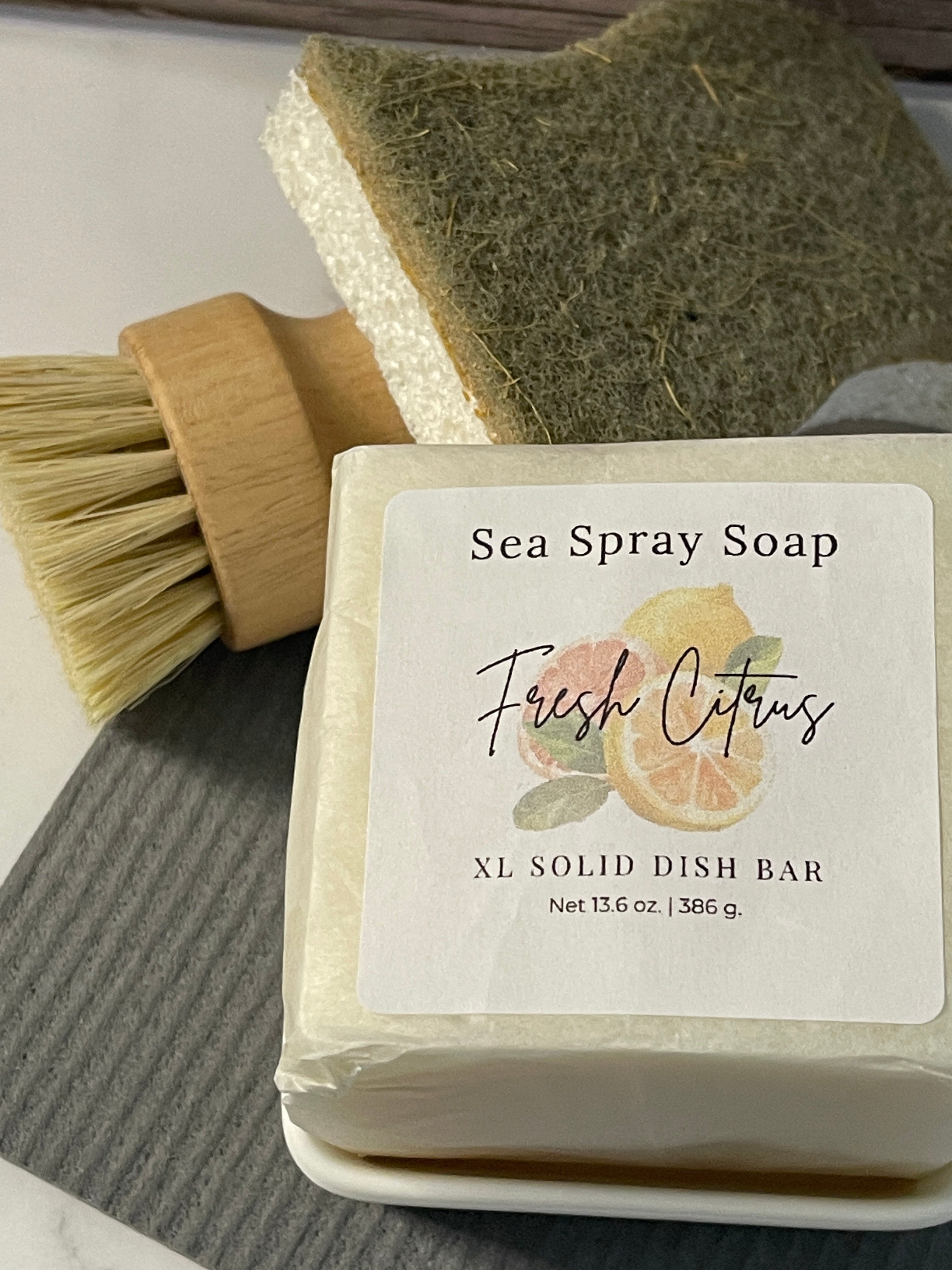 Solid Dish Soap Bar & Zero Waste Kitchen Cleaners | Sea Spray Soap